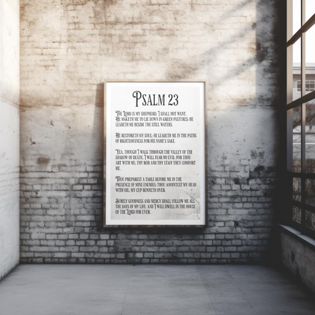 Psalm 23 SVG PNG JPEG Pdf - Full Scripture Design (digital Download ...