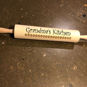 Personalized Kitchen Engraved Rolling Pin, Etched Rolling Pin, Kitchen ...