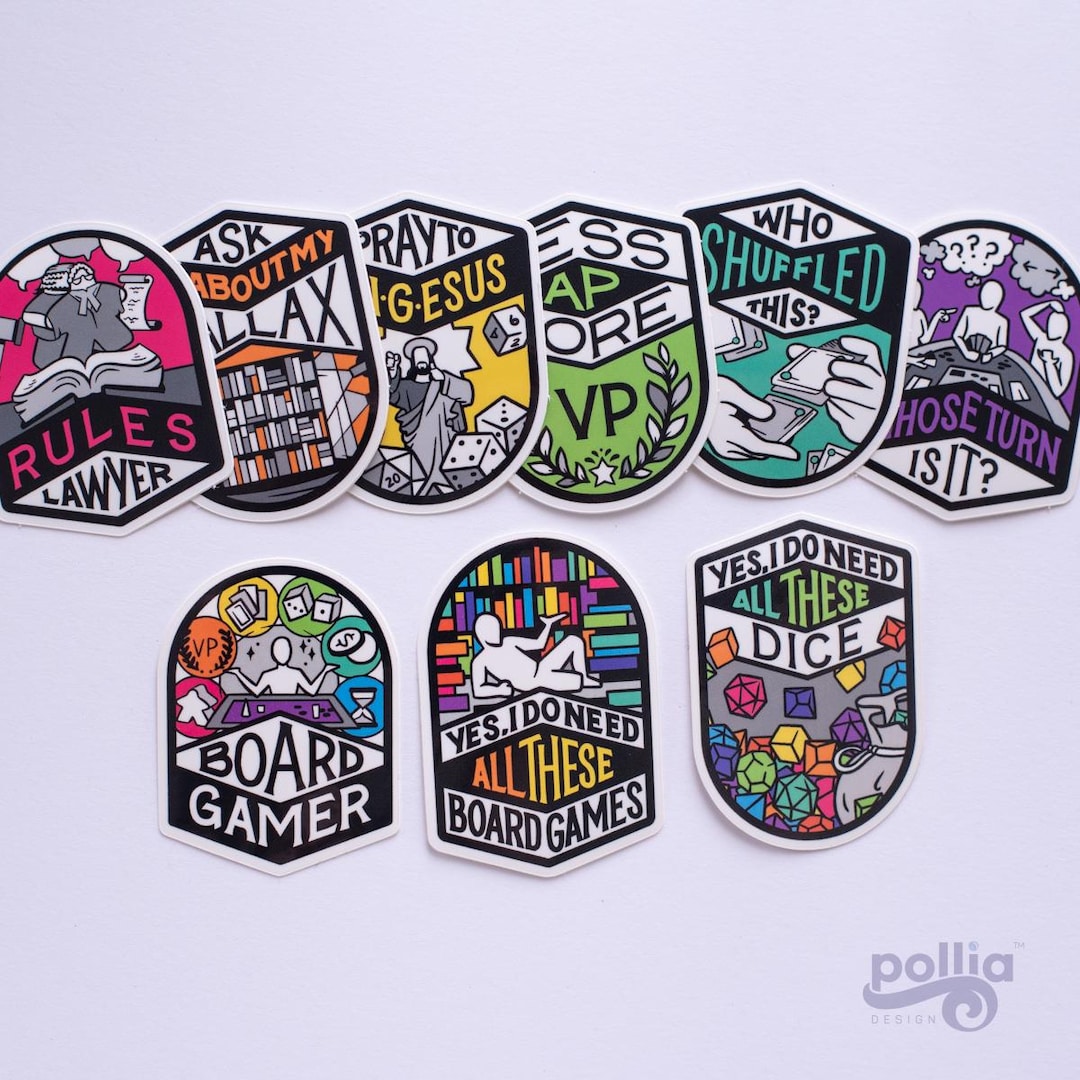 Board Gamer Stickers - Etsy