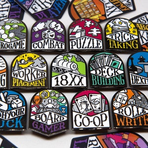 Board Game Genre Enamel Pins - Etsy