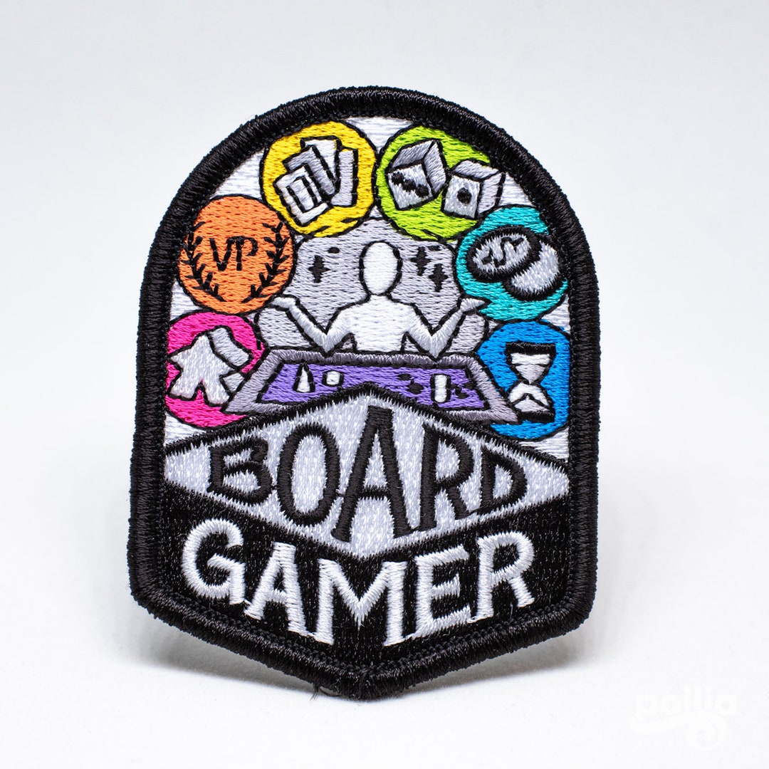 Board Gamer Embroidered Patch - Etsy