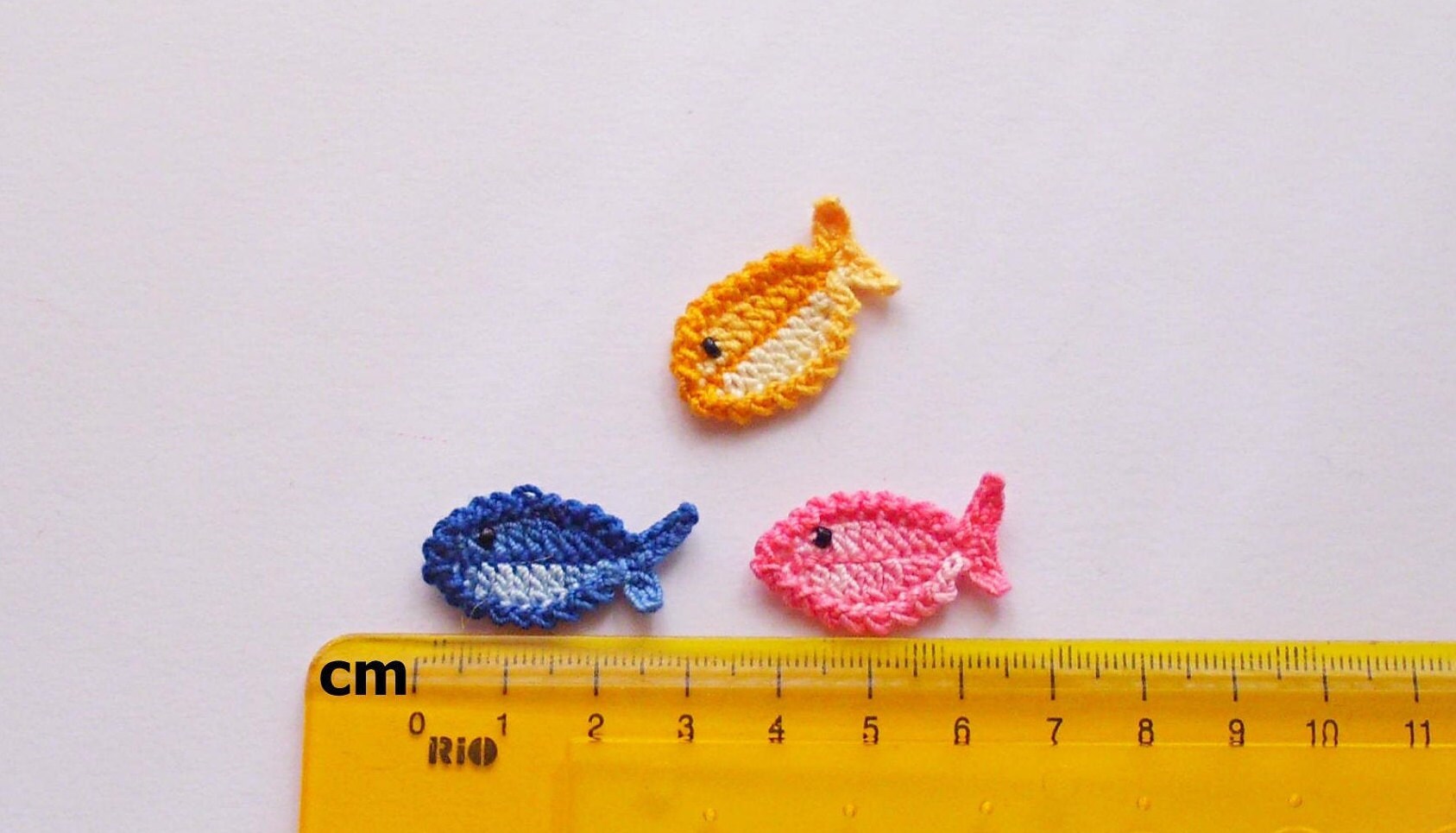 6 Pcs Cotton Crochet Small Fish Applique Sea Creature | Etsy