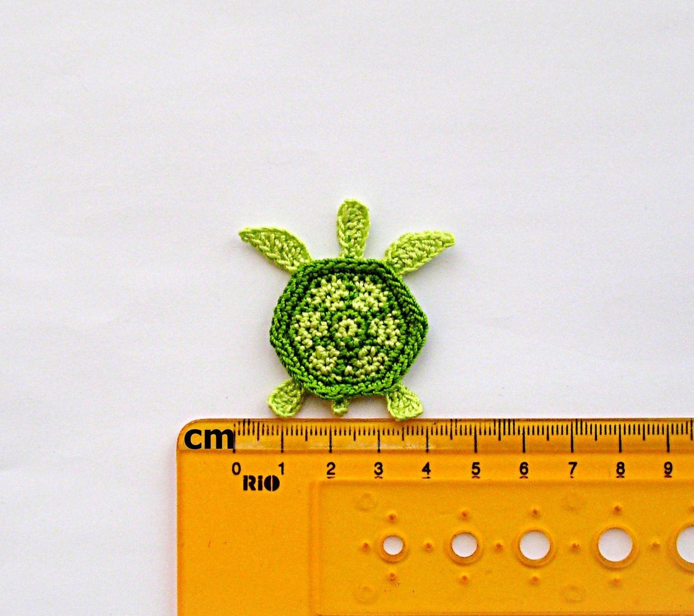 2 Cotton Crochet Small Sea Turtles Appliques, Sea Creature ...