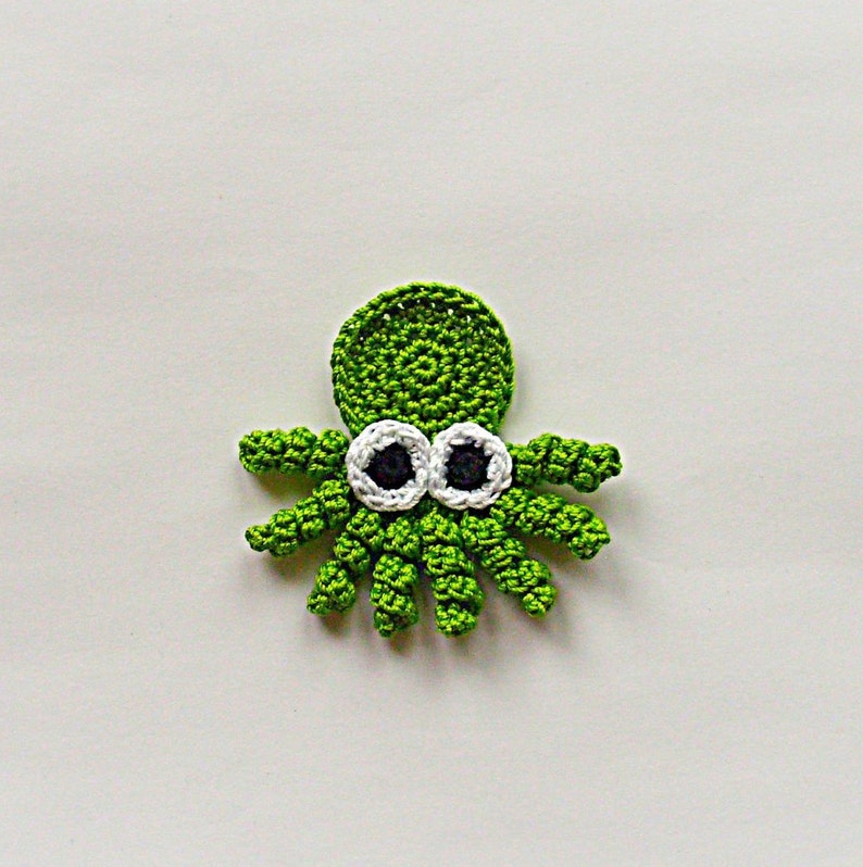 Crochet Octopus Applique Sea Creature Embellishment - Etsy