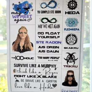 Clarke the 100 Cw Sticker Designs Heda Lexa Digital Download Pdf File ...