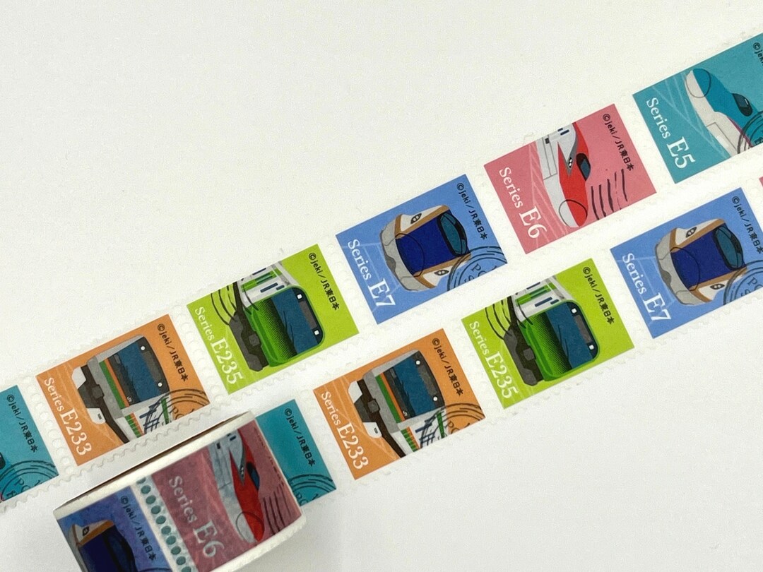 SAMPLE Washi Tape Amifa Japan Shinkansen Train Stamp Washi - Etsy
