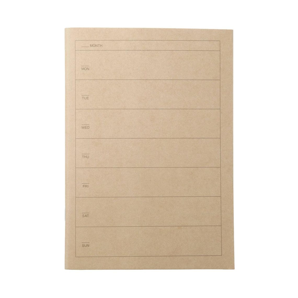 Muji A5 Kraft Weekly Planner - Note, Notebook, Schedule - Etsy
