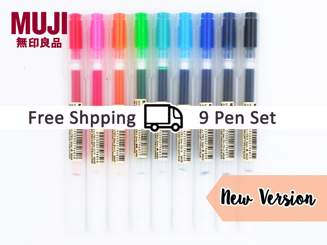 Muji 0.5mm Gel Tintenstifte neue Version 9 Stift Set - Etsy.de