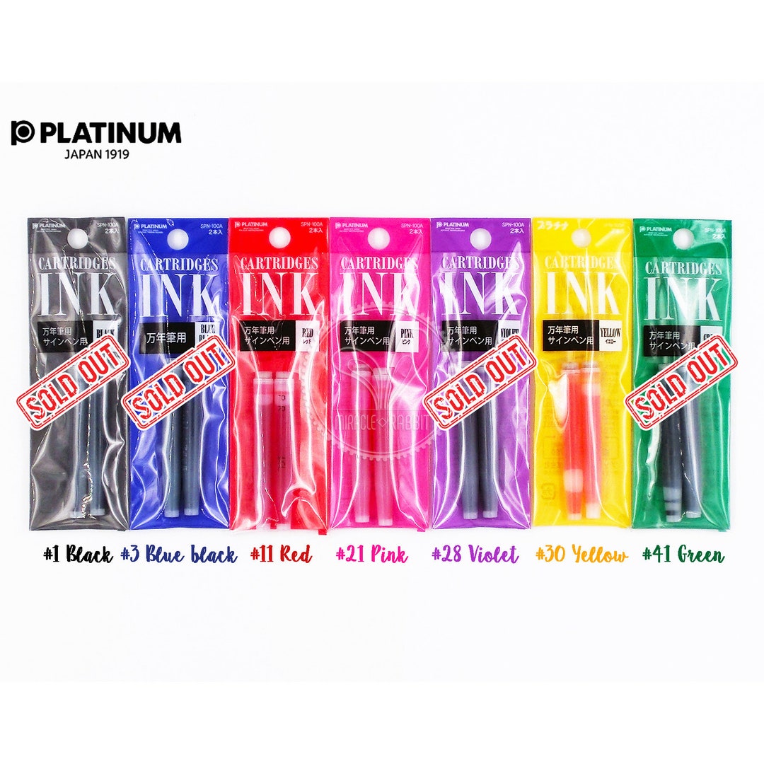 CLEARANCE SALE! Set of 2 Platinum Preppy Fountain Pen Ink Refill ...