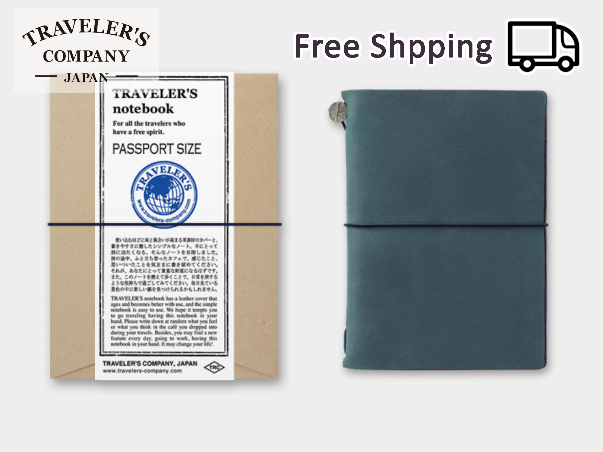 Passport Size Traveler's Notebook Leather Cover With - Etsy