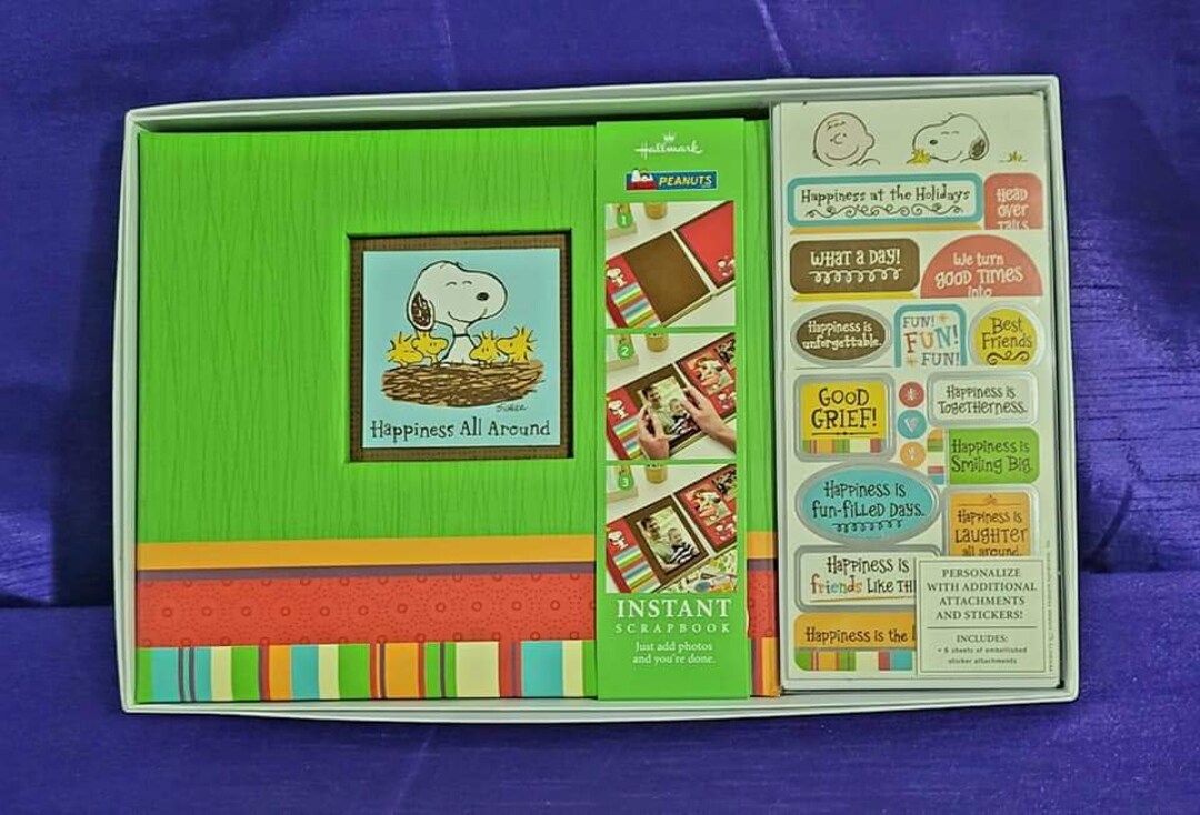 Peanuts Snoopy Hallmark happiness All Around Instant Scrapbook-peanuts ...