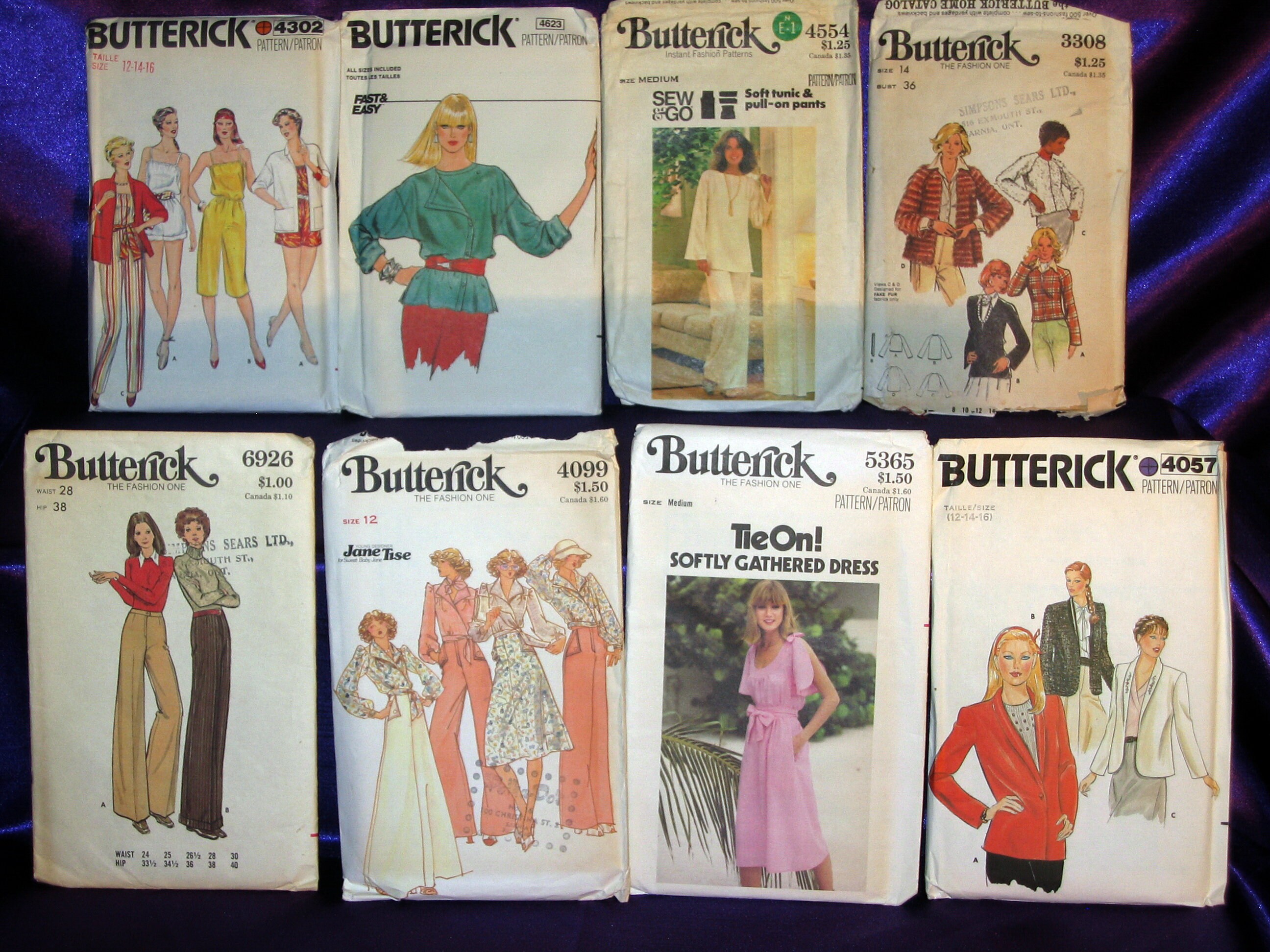 Sewing Patterns-butterick Vintage-70s-80s-lot of 26-range 6-18-cut ...