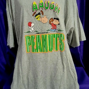 Peanuts Snoopy Vintage T-shirt-"augh"-lucy,charlie Brown,snoopy-xxl ...