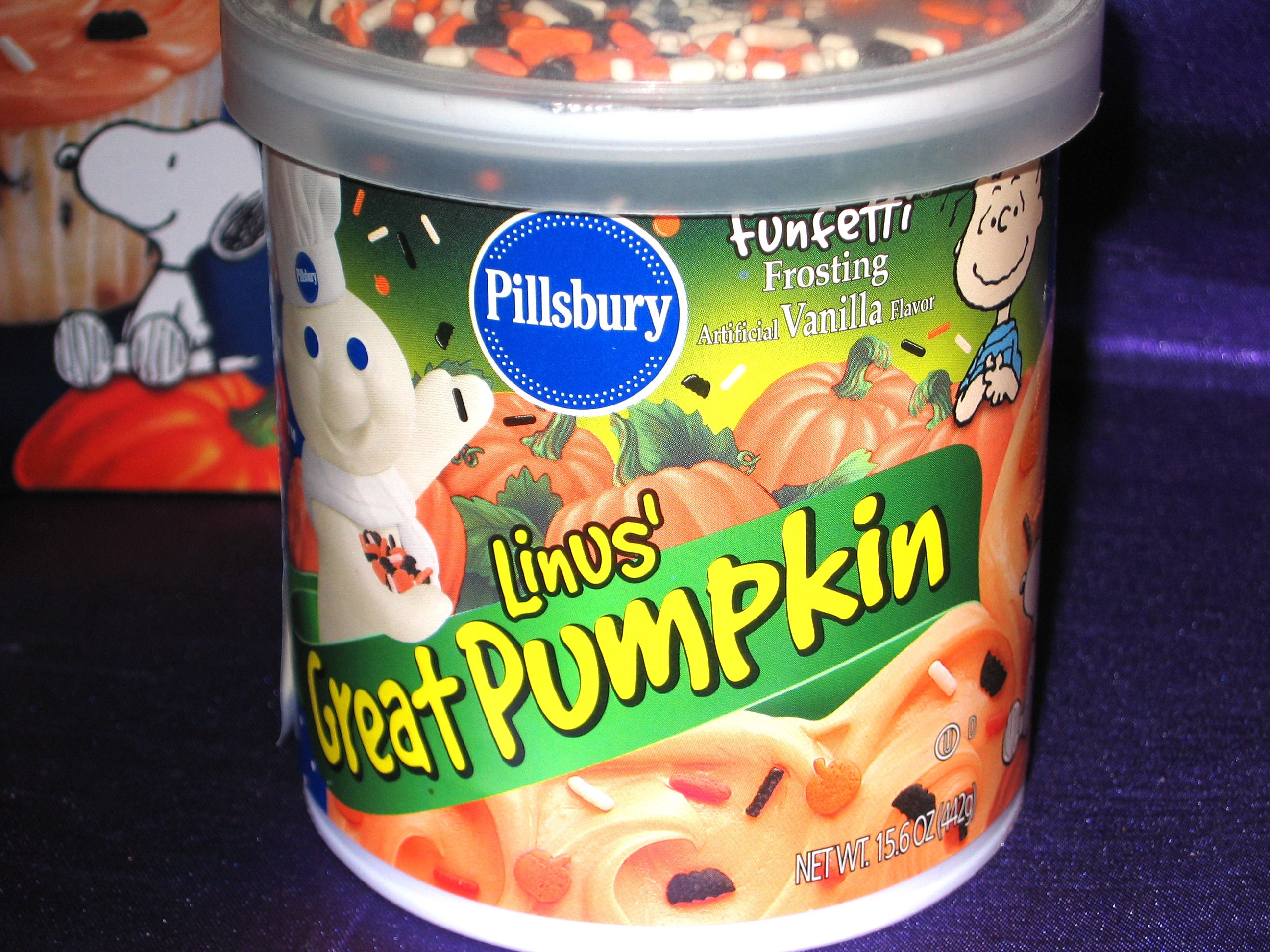 Peanuts Snoopy Vintage Peanuts Linus'great Pumpkin Pillsbury Funfetti ...