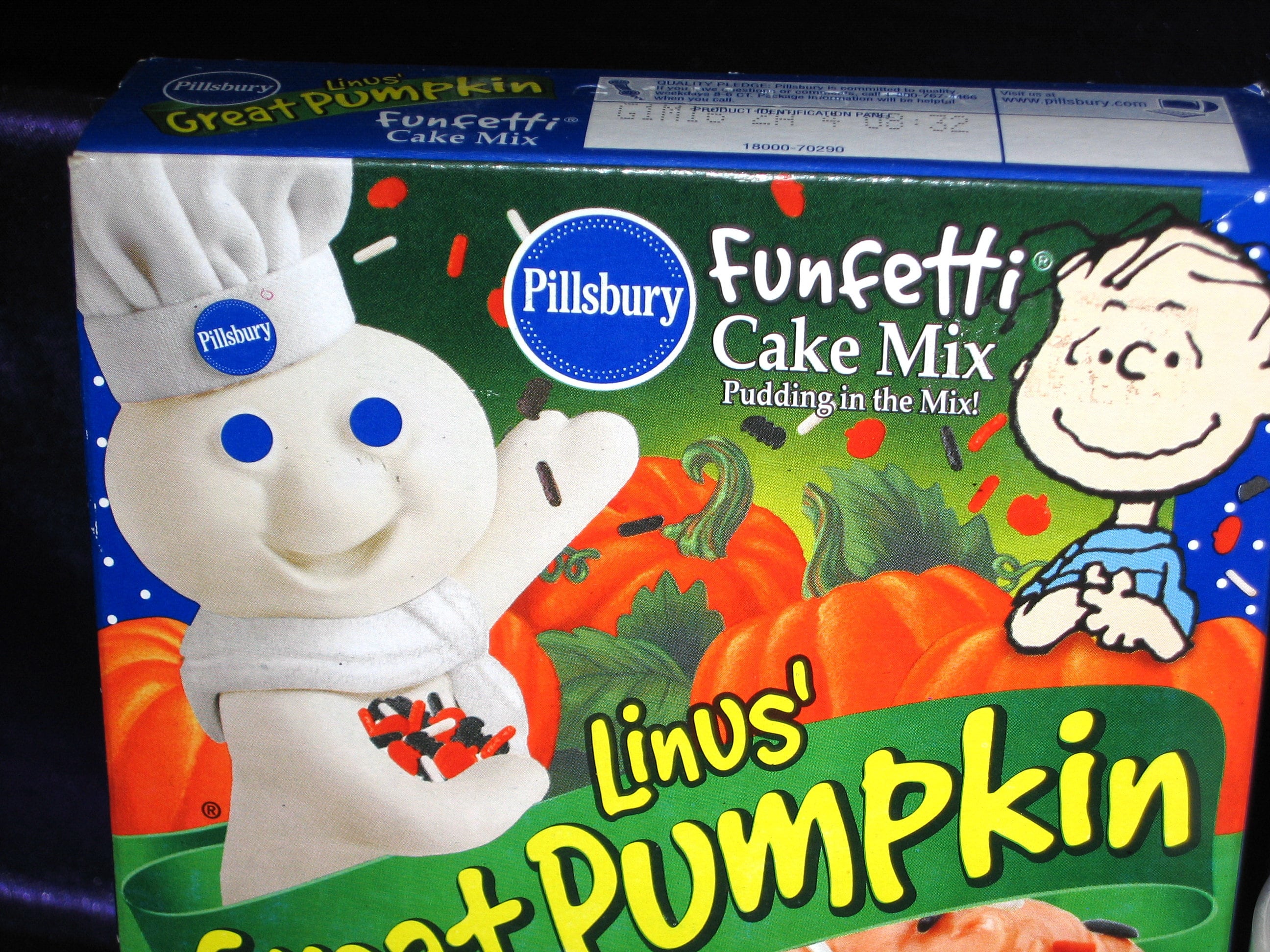 Peanuts Snoopy Vintage Peanuts Linus'great Pumpkin Pillsbury Funfetti ...