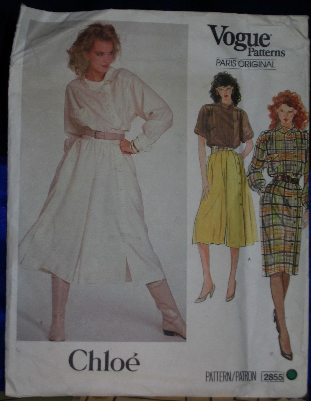 Sewing Pattern Vogue America Vtg Pattern-paris Designer Original-chloe ...
