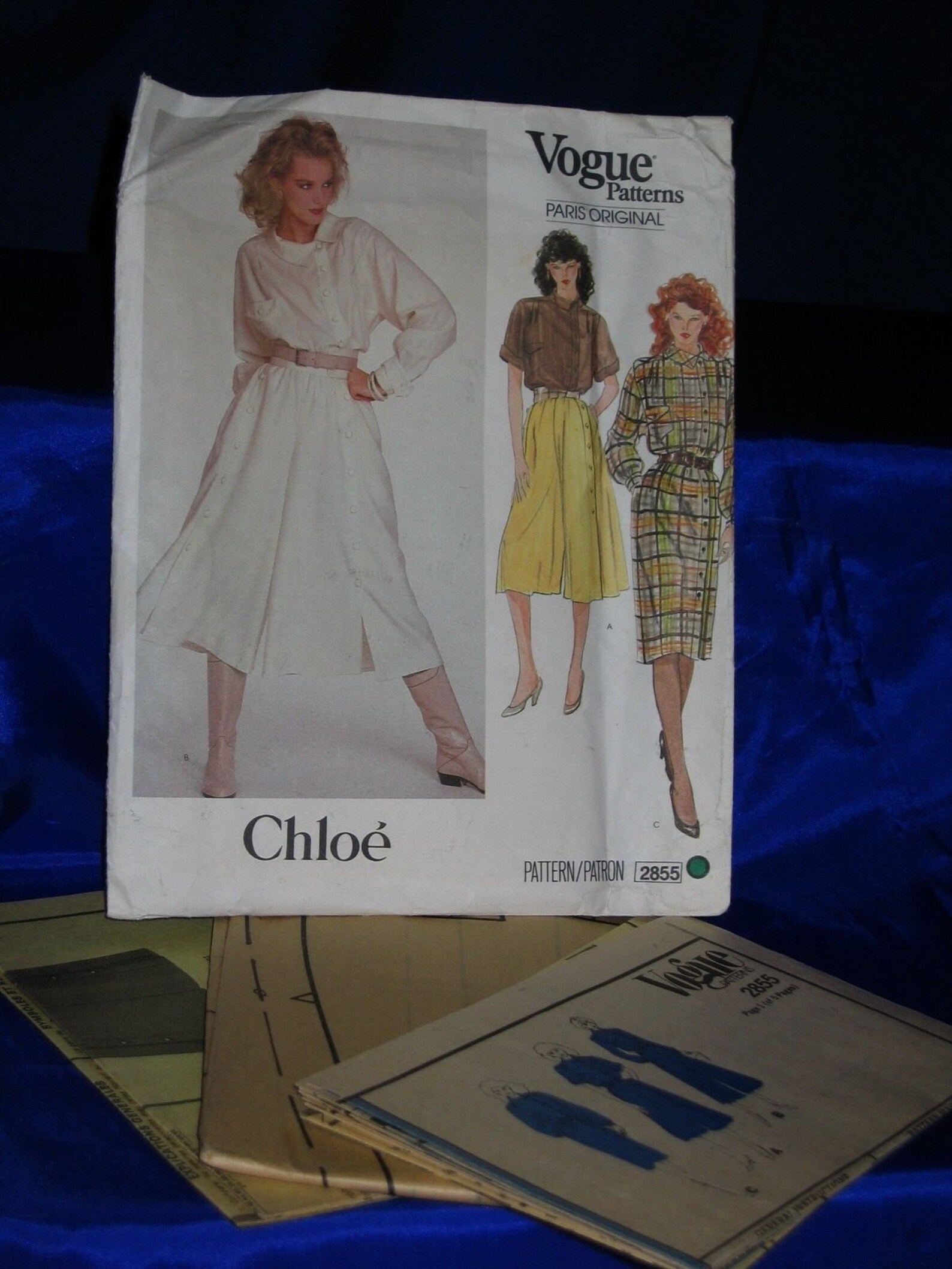 Sewing Pattern Vogue America Vtg Pattern-paris Designer Original-chloe ...