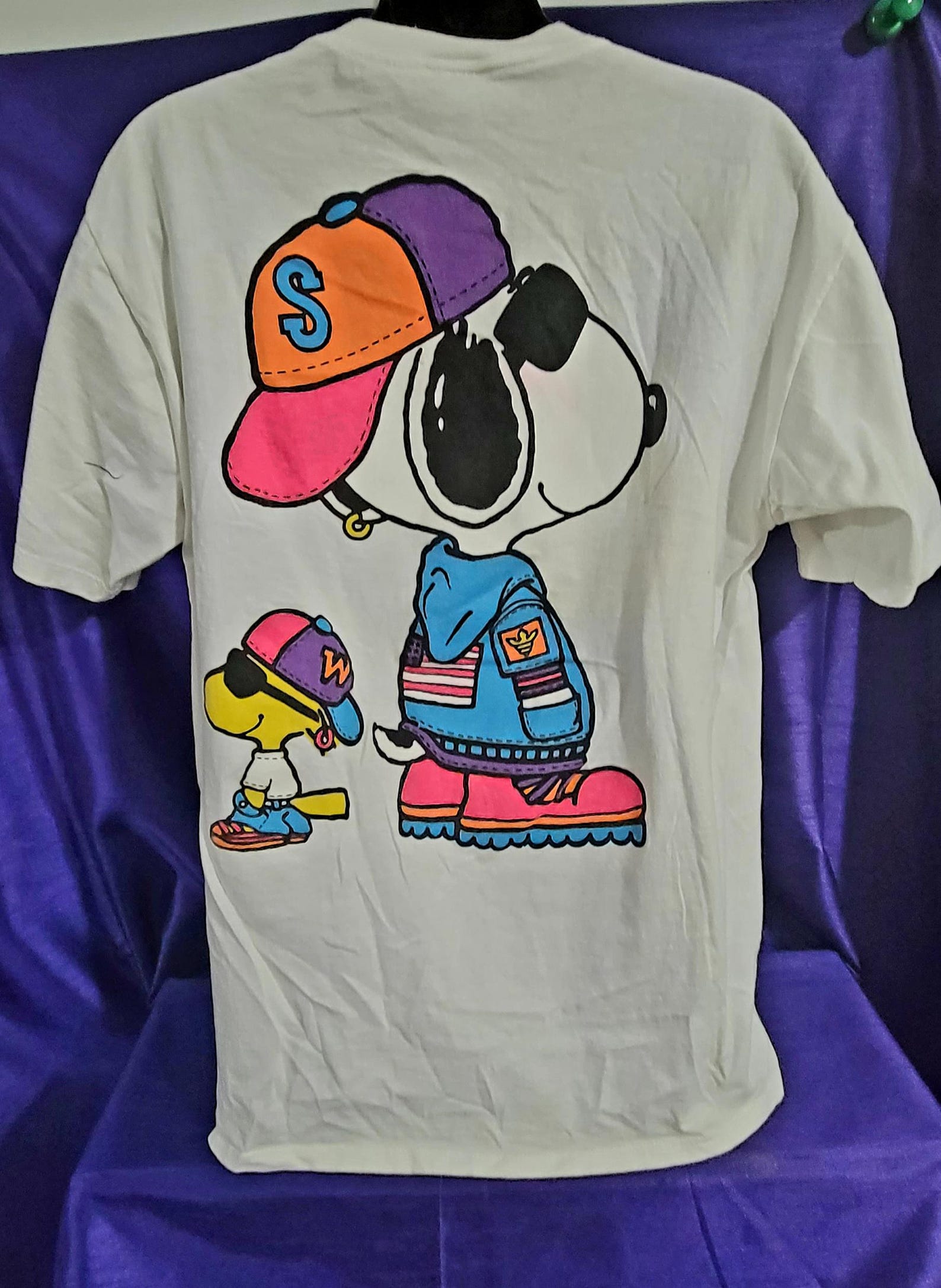 Peanuts Snoopy Vintage T-shirt-rapper Snoopy and Woodstock-size Large ...