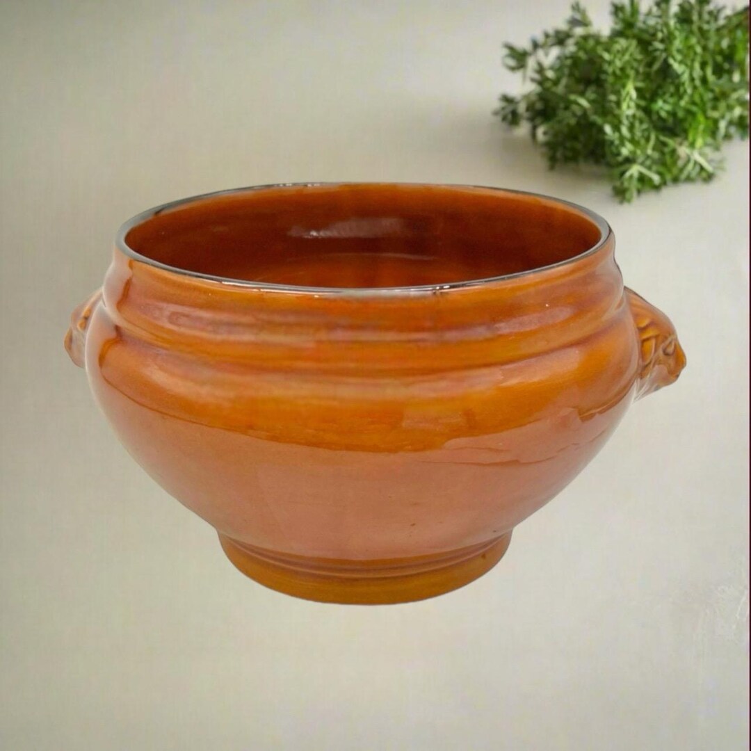 French Onion Soup Tureen, Soup Serving Pot With Lion Head Handles ...