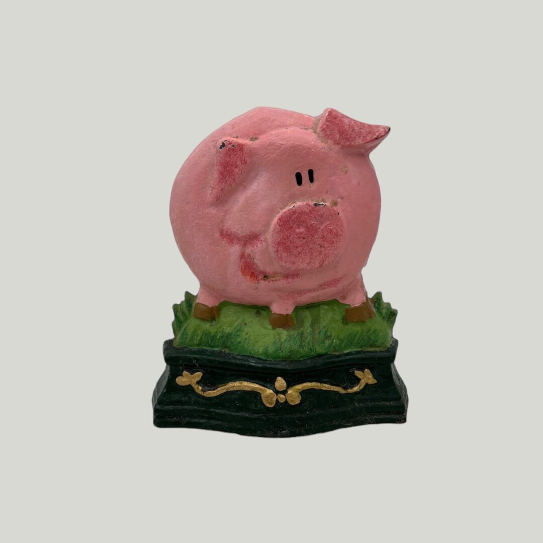 Pig Cast Iron Doorstop Cast Iron Pig Door Stop Stay Vintage - Etsy