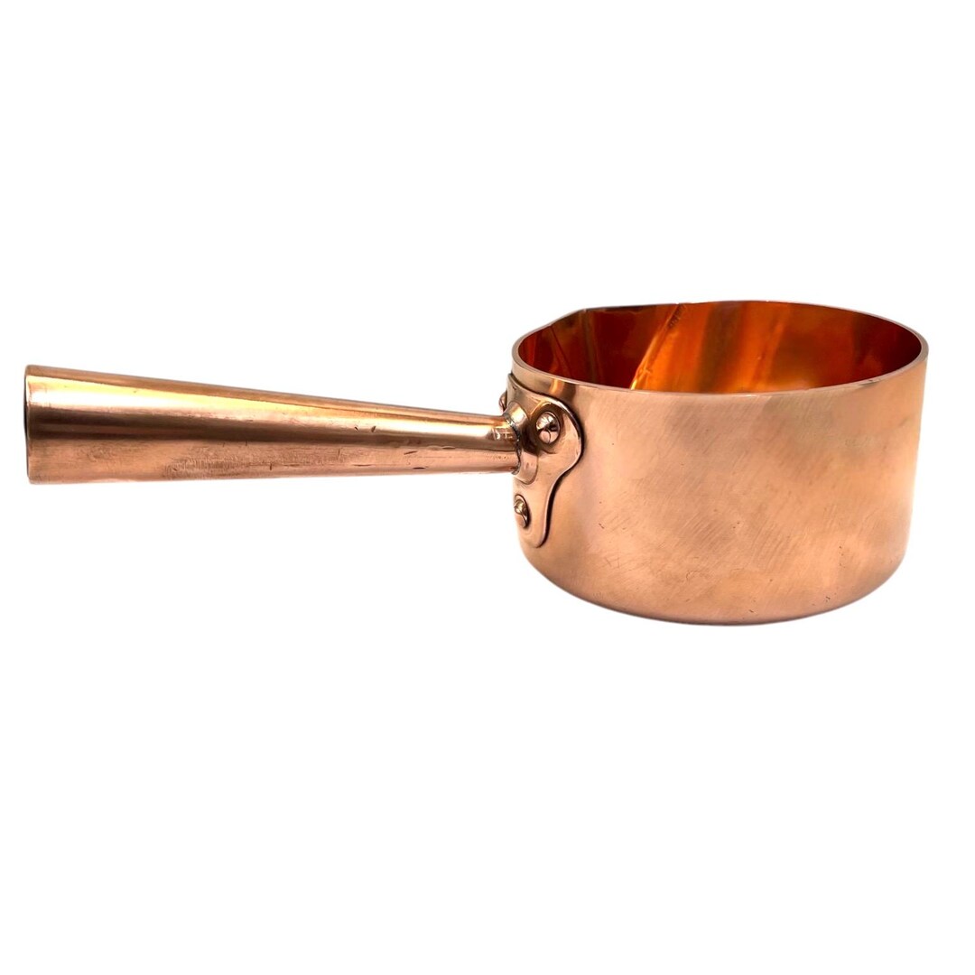 French Copper Sugar Pan, 2mm Vintage Candy Caramel Pot, Matfer Makers ...