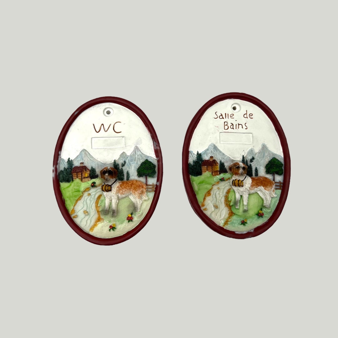 French Door Signs, French Door Names, Bathroom Sign, WC Door Sign ...