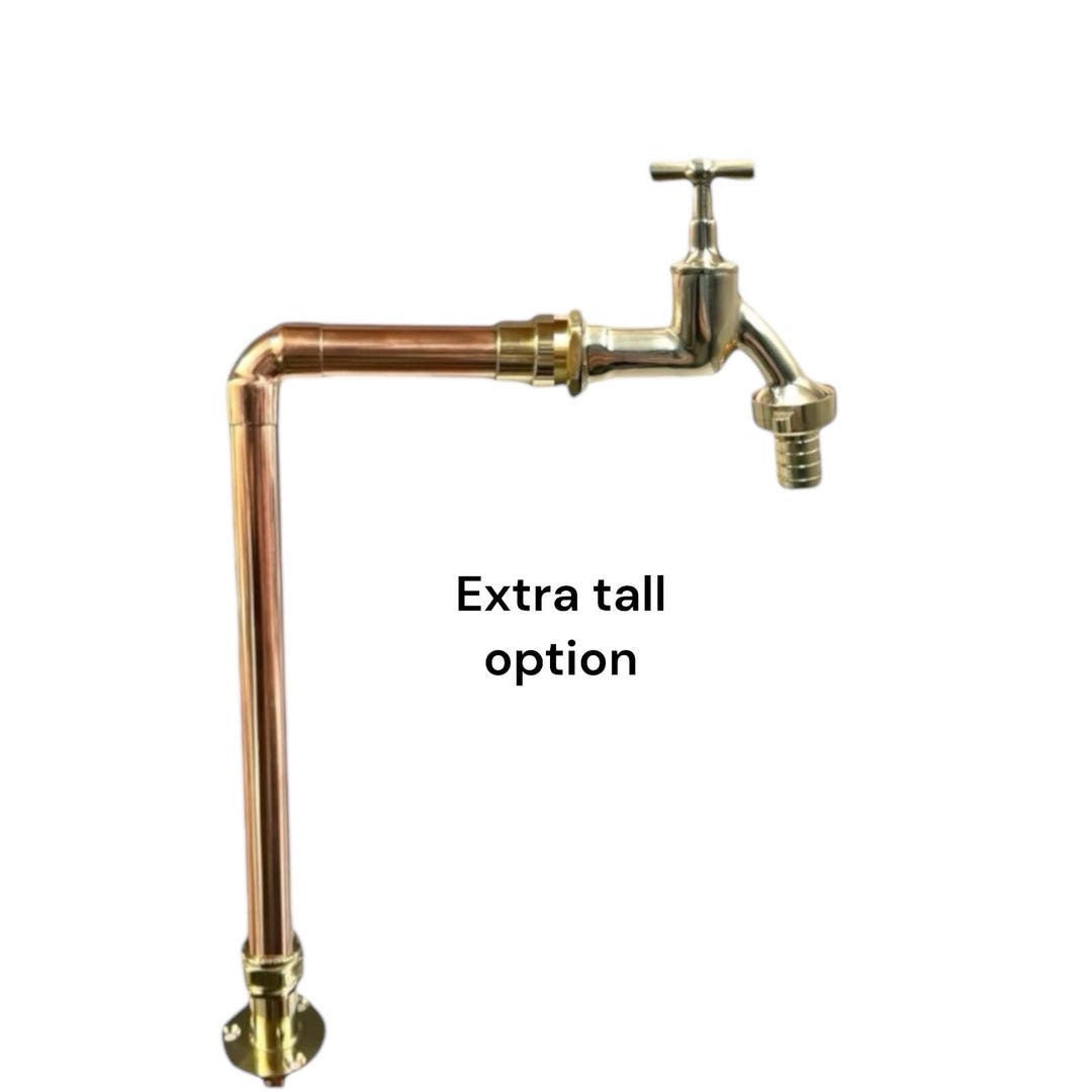 Vintage Style Brass and Copper Kitchen Tap, Extra Tall Victorian Style ...