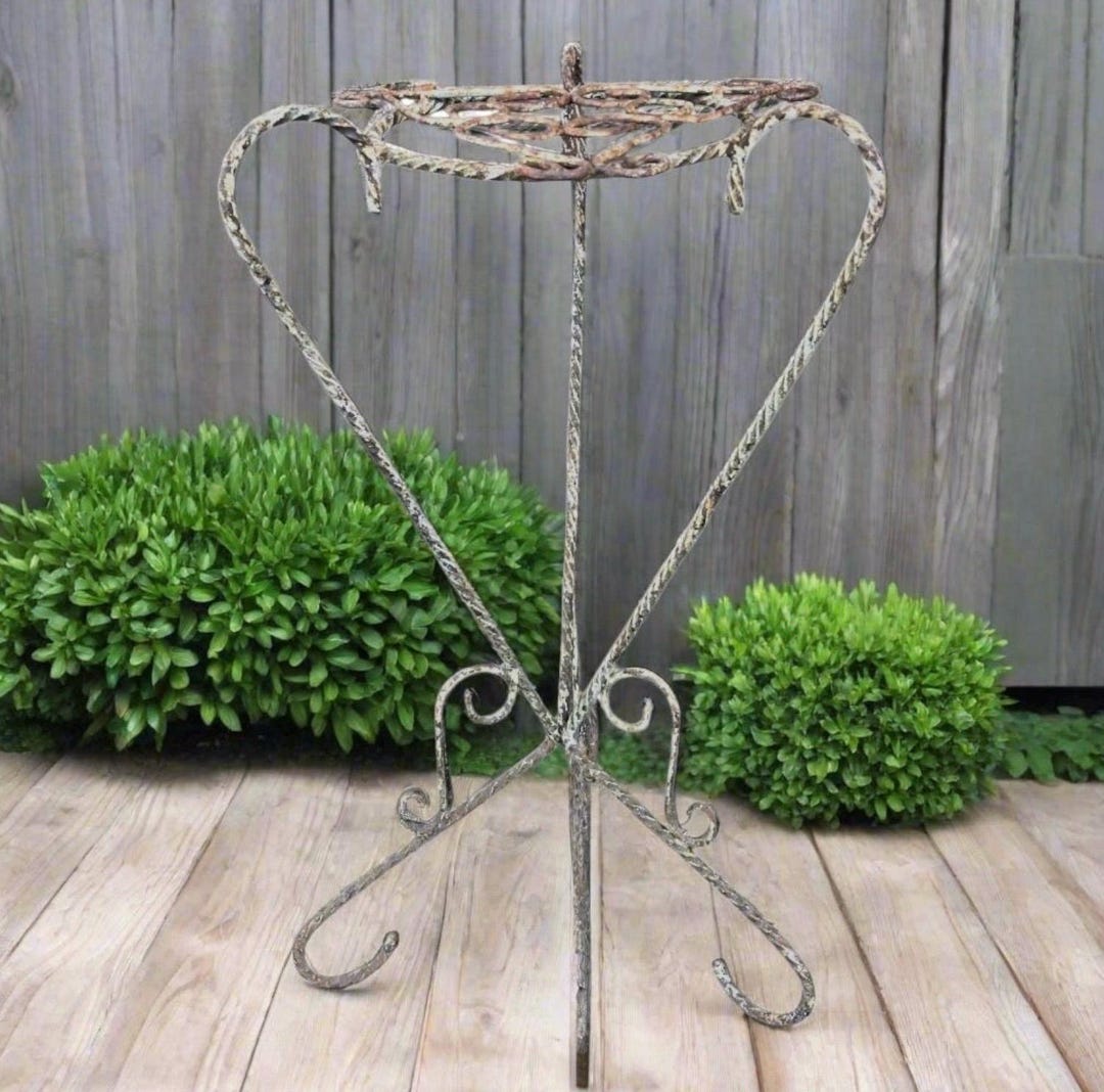 French Wrought Iron Pot Plant Stand, Vintage Retro Mid Century 50s 60s ...