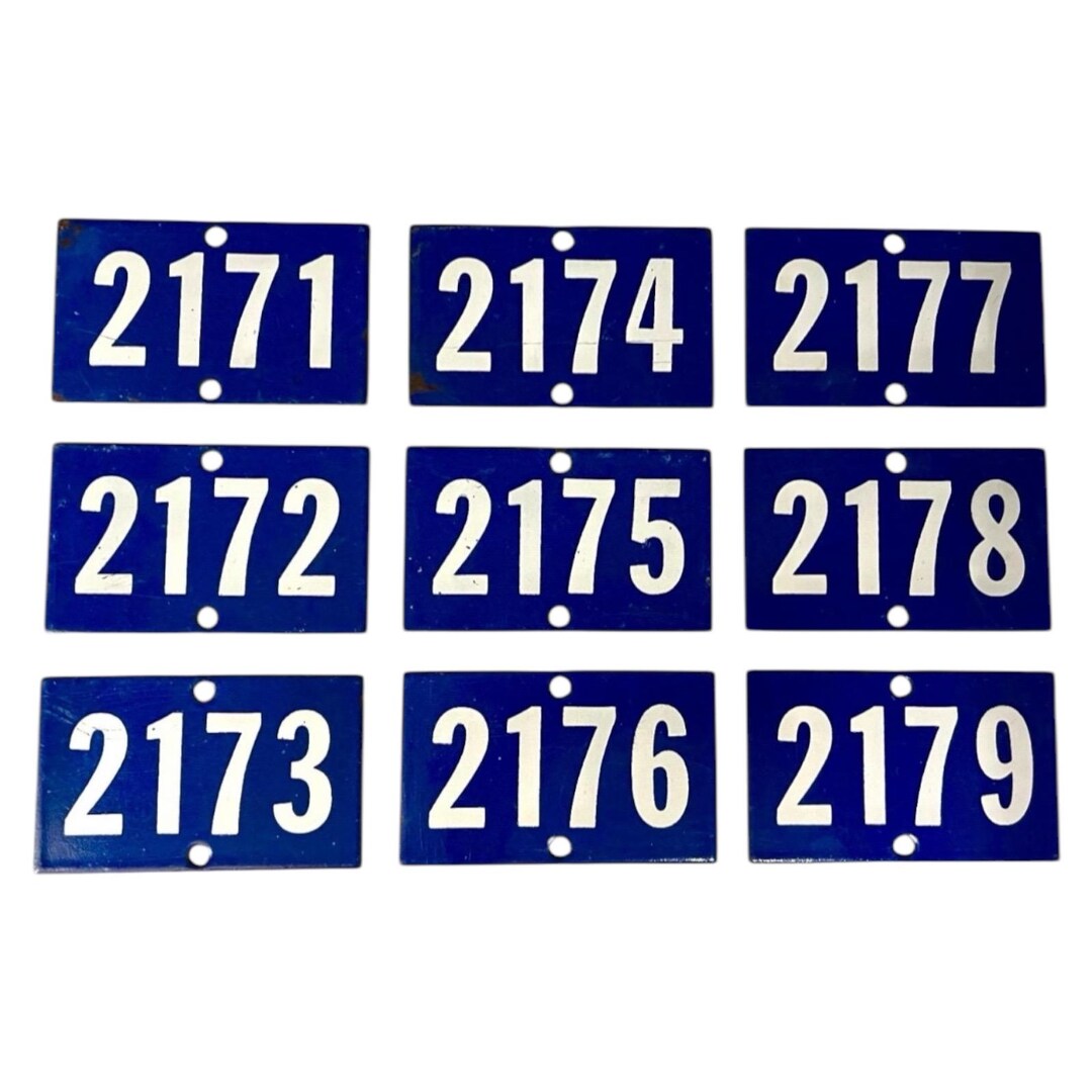 Vintage French Enamel Door Number Sign, Blue and White Vintage Garden ...