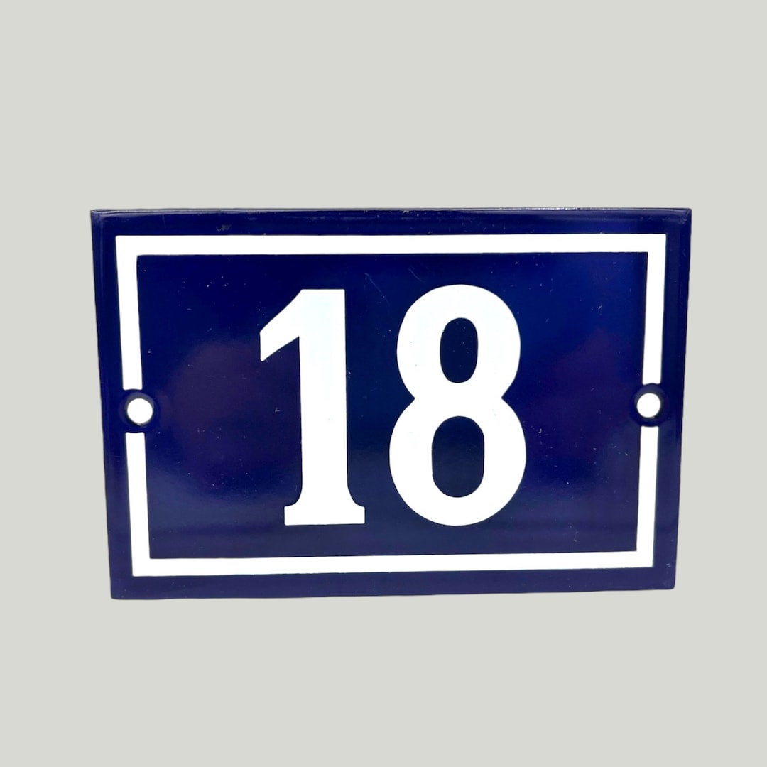 French House Number 18 French Door Number Enamel Door - Etsy