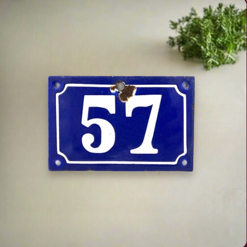 Enamel House Numbers - Etsy