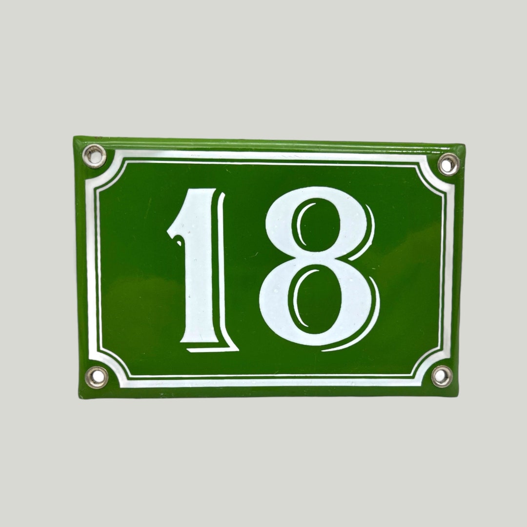 French House Number 18 French Door Number Enamel Door - Etsy