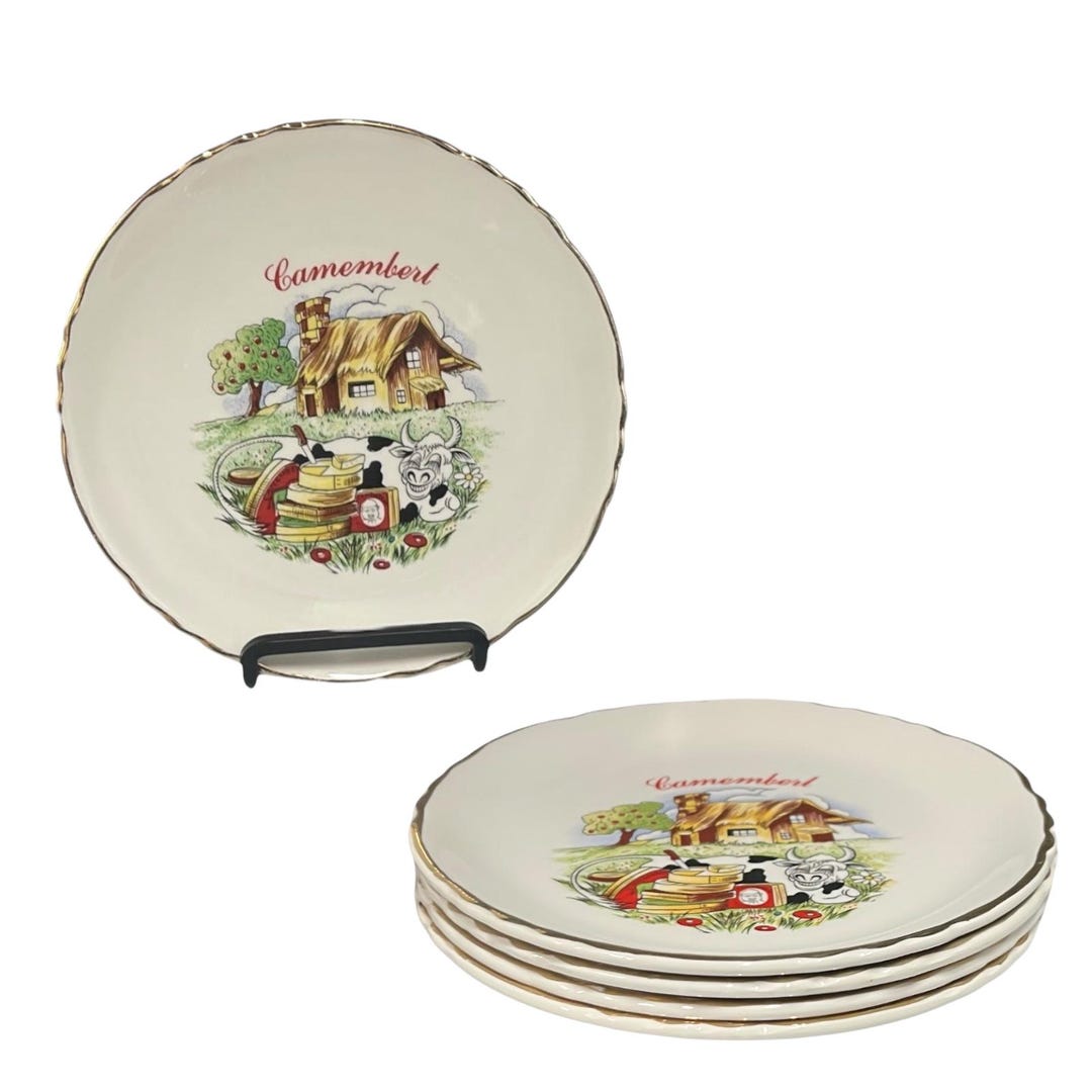 Vintage French “les Fromages” Cheese Plates – Set of 5 Porcelain Plates ...