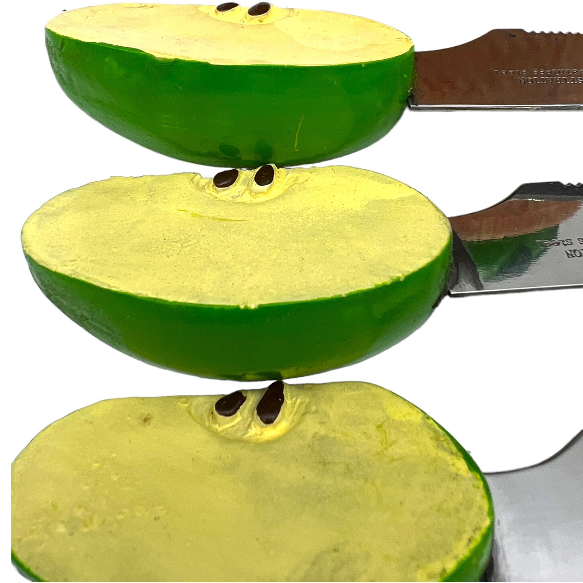 Set of 6 Novelty Shabby Chic Apple Knives in a Storage Pot - Etsy