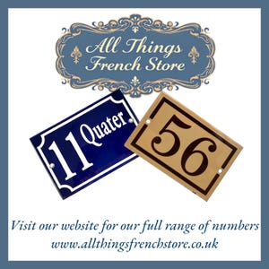 Old French Antique Blue and White Enamel House Number 57 Sign, French ...