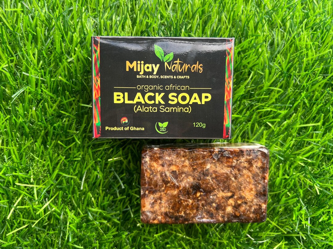 Authentic Raw African Black Soap (boxed 120g) - Etsy