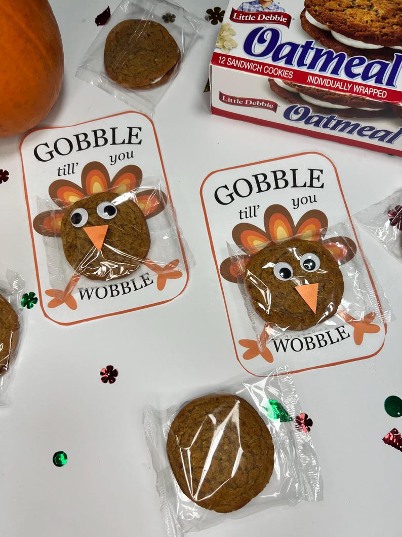 Thanksgiving Snack Holder Printable | “gobble Till You Wobble” Treat ...