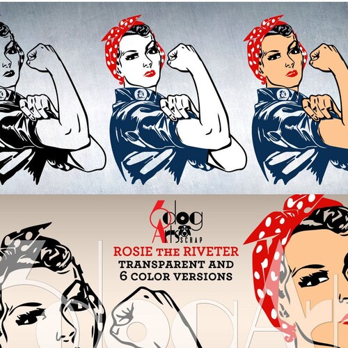 Rosie the Riveter Girl Power Digital Files SVG DXF Silhouette - Etsy