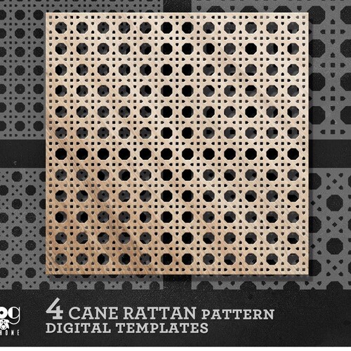 Glowforge File Laser SVG File Rattan Pattern SVG Cane - Etsy
