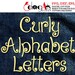 Curly Alphabet Letters SVG DXF Vector Images Printable Monogram ...