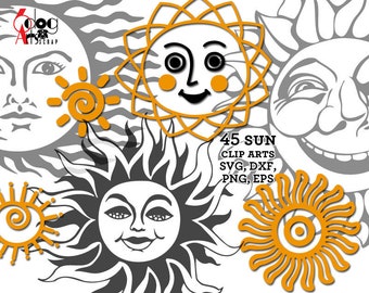 Sun Dxf Files - Etsy