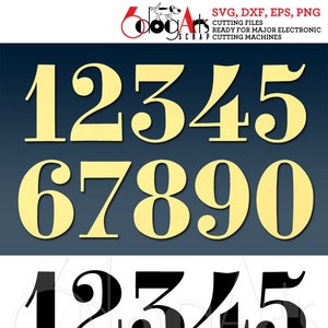 Numbers Digital Images Svg Dxf Eps Png Silhouette SCAL Cricut Diy ...