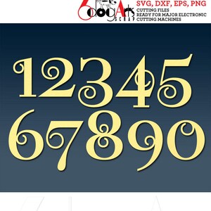 Numbers Digital Images - Svg Dxf Eps Png - Silhouette SCAL Cricut ...