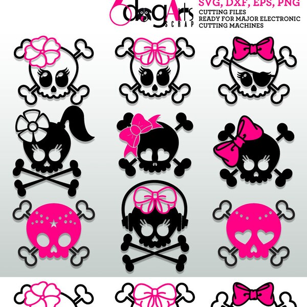 Girly Skulls - Etsy