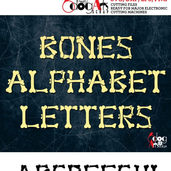 Bone Letters Svg - Etsy