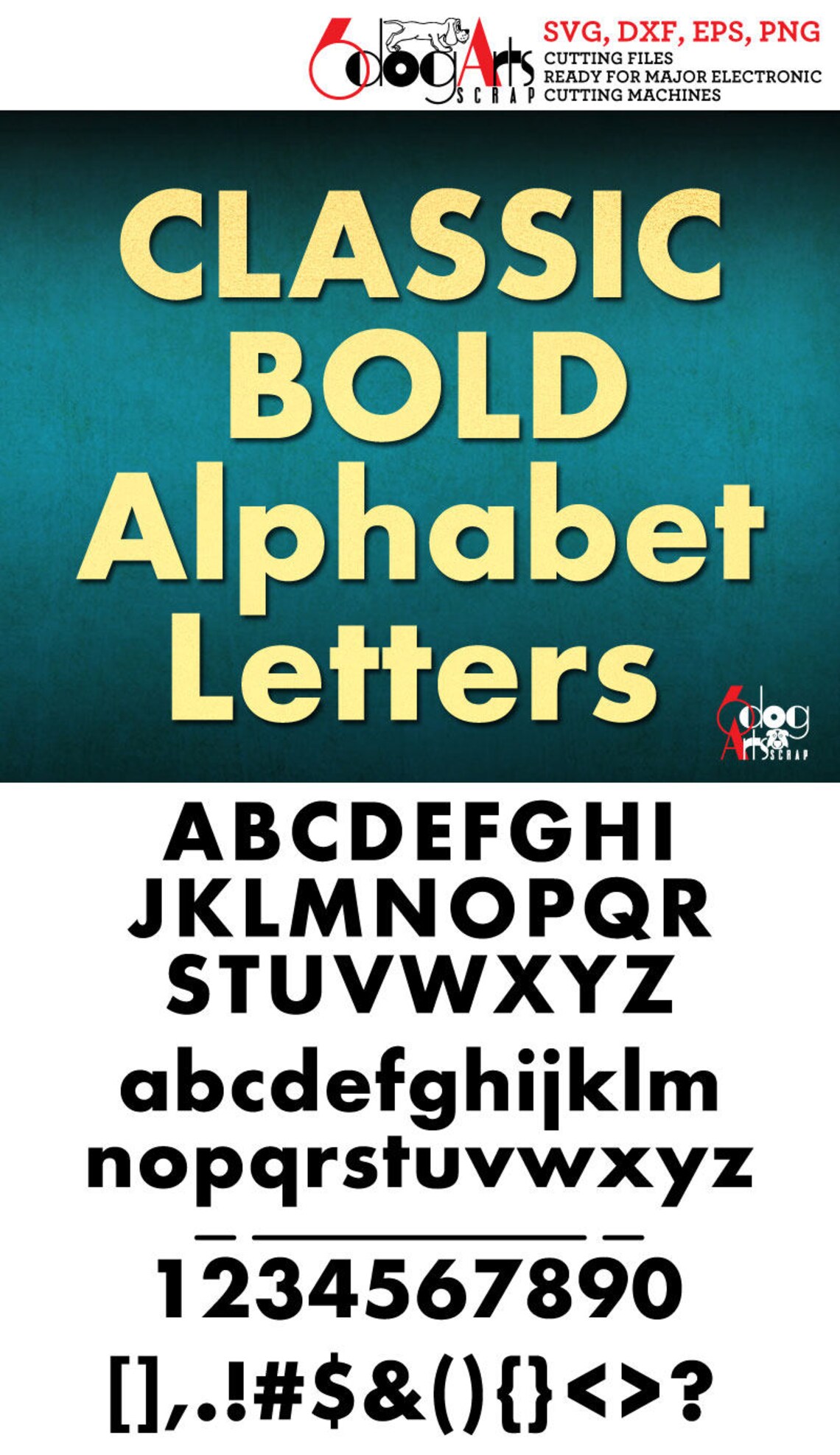 Classic Bold Alphabet Digital Images Svg Dxf Eps Png | Etsy