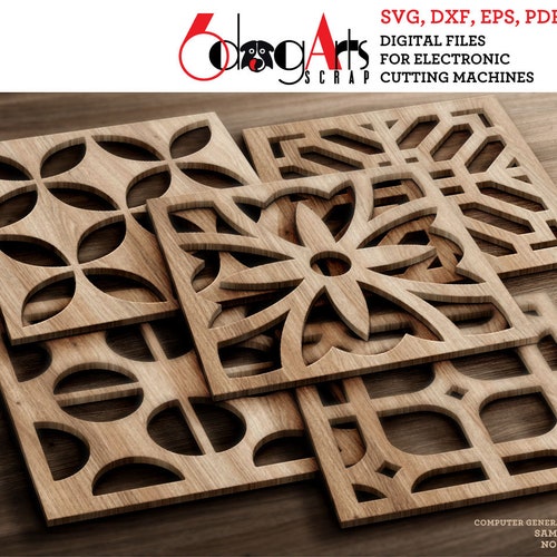 12 Coaster Trivet Grill Wall Decor Templates Vector Digital - Etsy