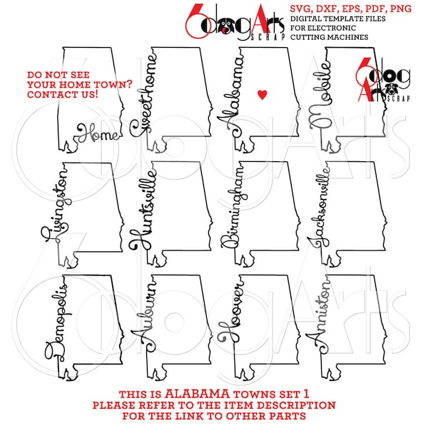 Alabama Outline - Etsy