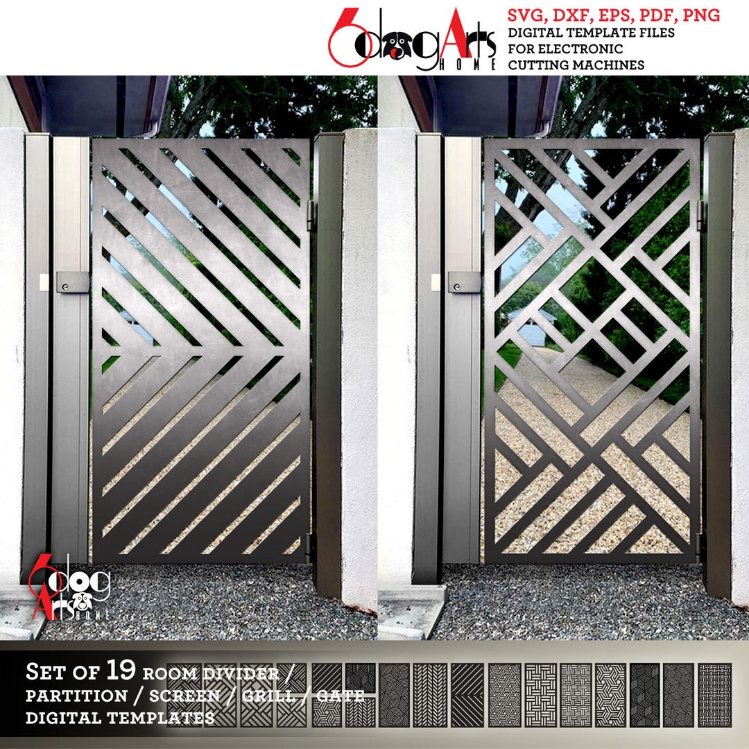 Gate Grill Panel Partition Room Divider Digital Templates (set of 19 ...