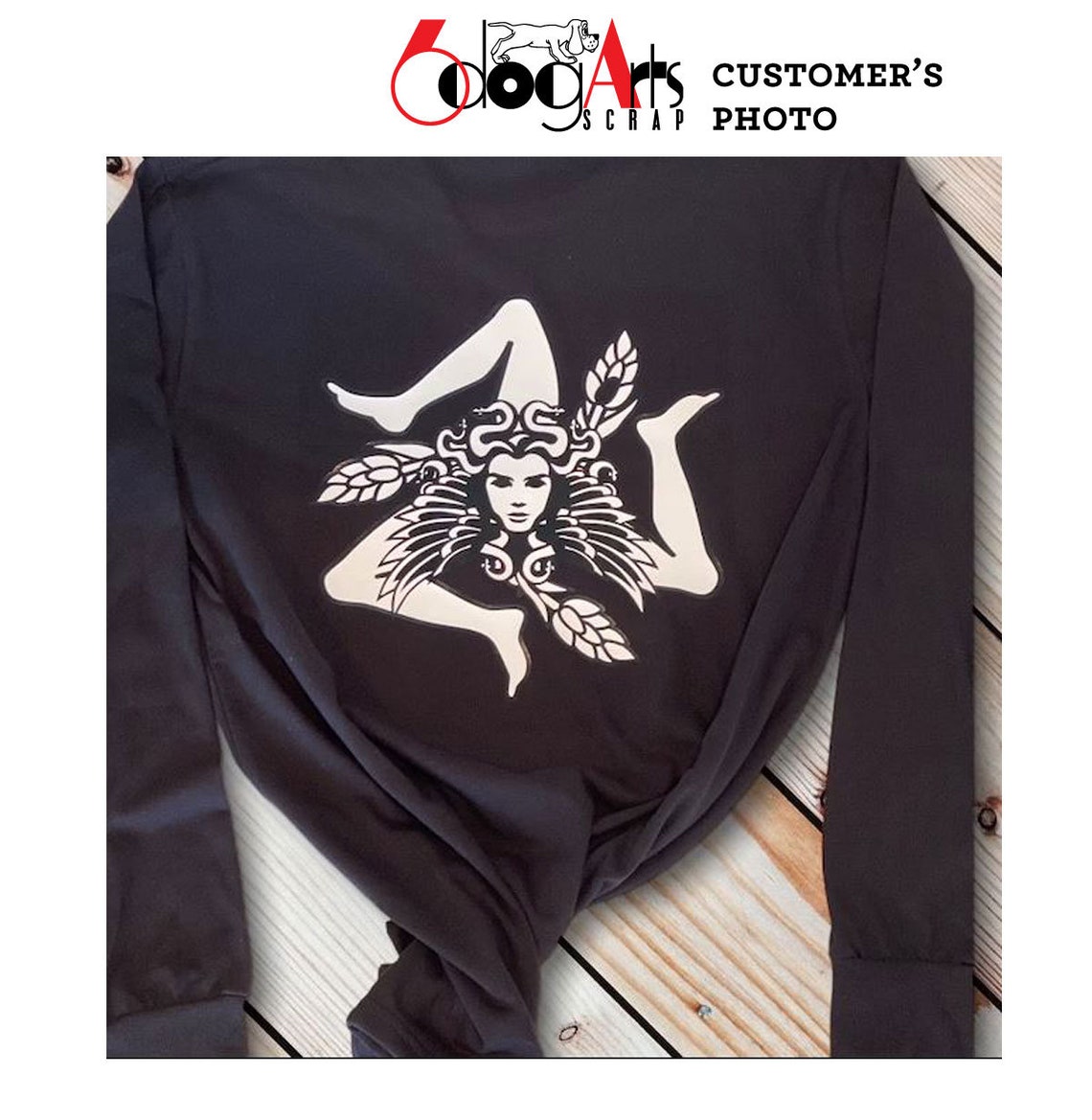10 Medusa Trinacria Sicilian Flag Designs Digital Files Svg Dxf Vector ...